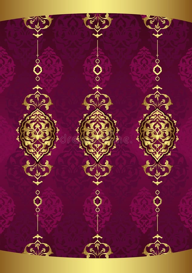 Antique Ottoman Wallpaper Illustration Design Stock Vector ...