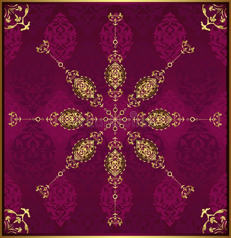 Antique Ottoman Wallpaper Illustration Design Stock Vector ...