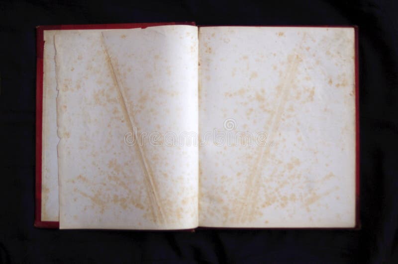 Distressed Vintage Open Book with Blank Pages with Copy Space Stock ...