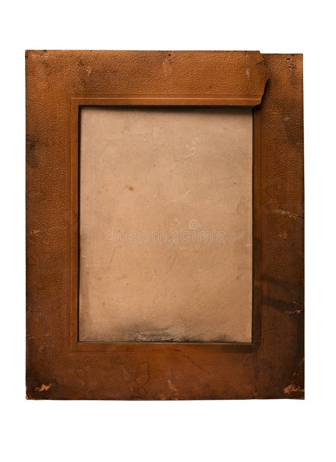 Antique Paper Frame Isolated Stock Photo - Image of space, photograph ...