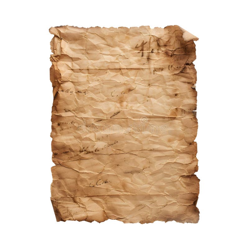 Antique Paper Piece on Transparent Background - Ai Generated Stock ...