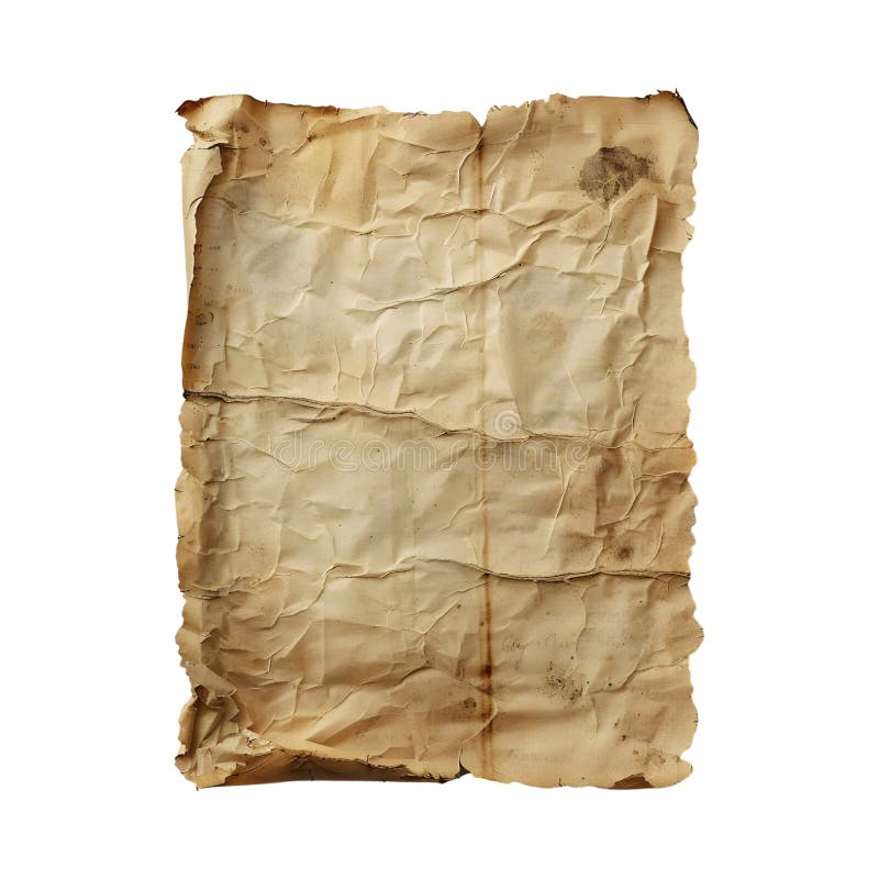 Antique Paper Piece on Transparent Background - Ai Generated Stock ...