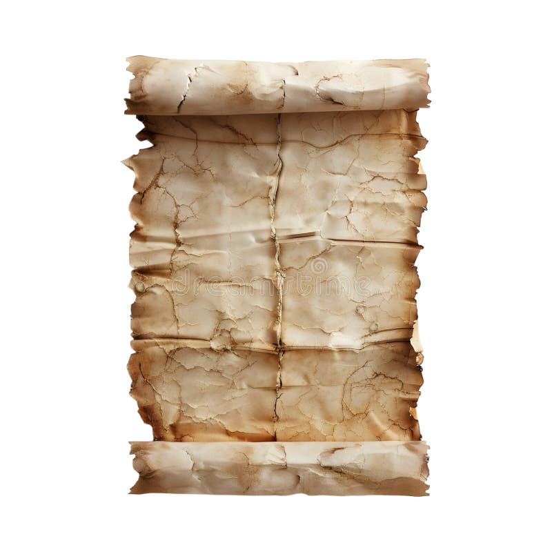 Antique Paper Piece on Transparent Background - Ai Generated Stock ...
