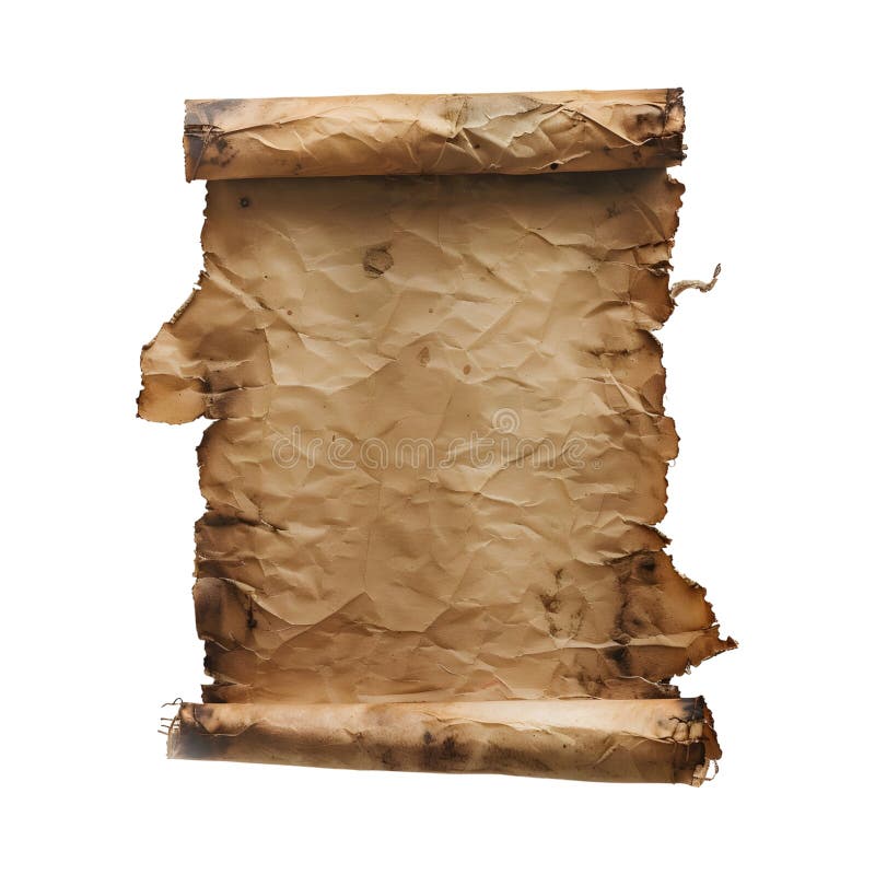 Antique Paper Piece on Transparent Background - Ai Generated Stock ...