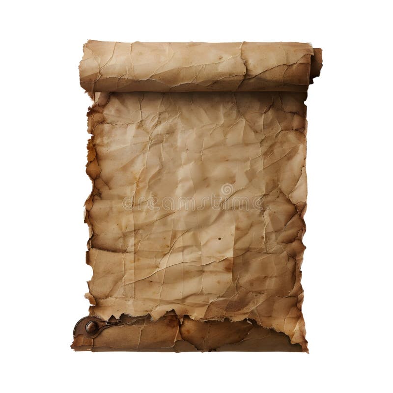 Antique Paper Piece on Transparent Background - Ai Generated Stock ...