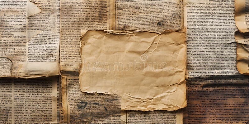 Antique Paper Texture: Old Documents Background Stock Illustration ...