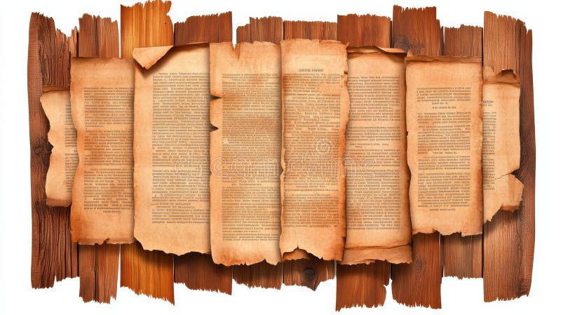 Antique Paper with Torn Edges Isolated on White, Vintage Texture ...