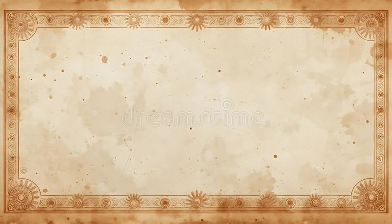 Antique Parchment Background with Decorative Border and Stained Texture ...