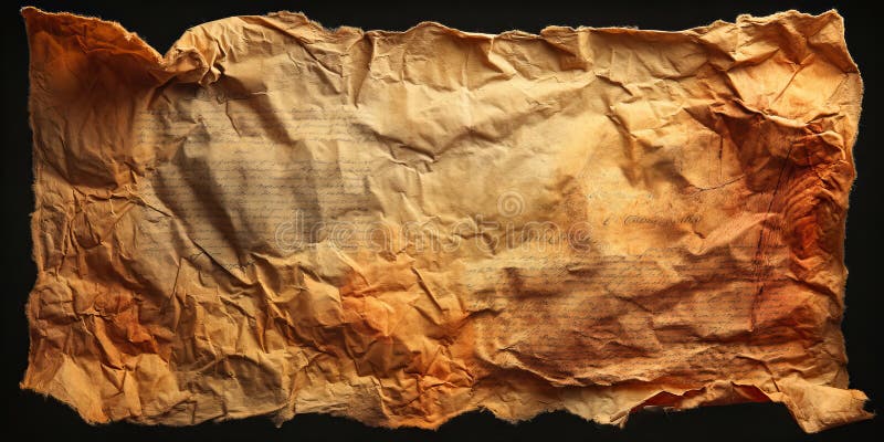 Antique Parchment Crumpled Old Paper Texture Background, Vintage ...