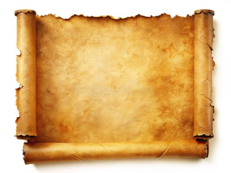 Antique Parchment Scroll an Empty Aged Scroll with Worn Edges Ideal for ...