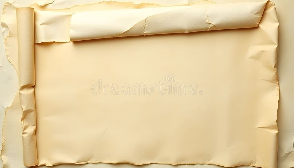 Antique Parchment Scroll with Space for Text and Mockups Stock ...