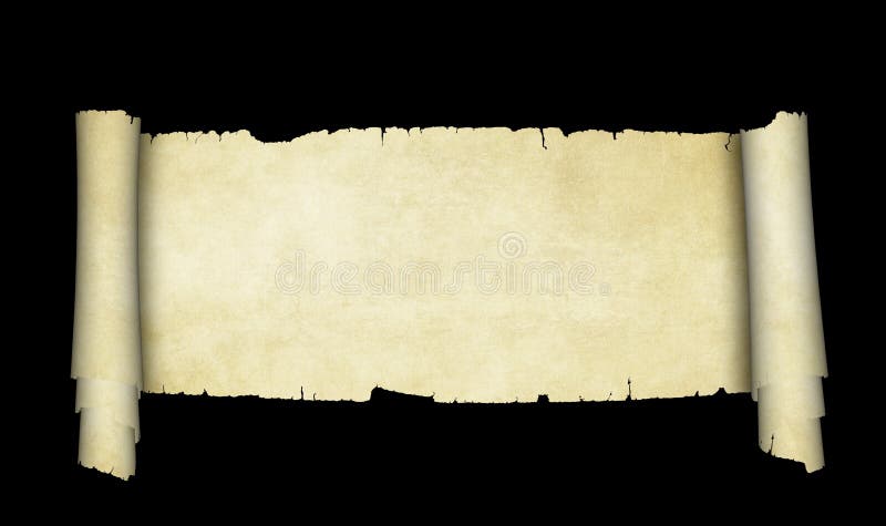 Antique parchment scroll. stock photo. Image of worn - 107076986
