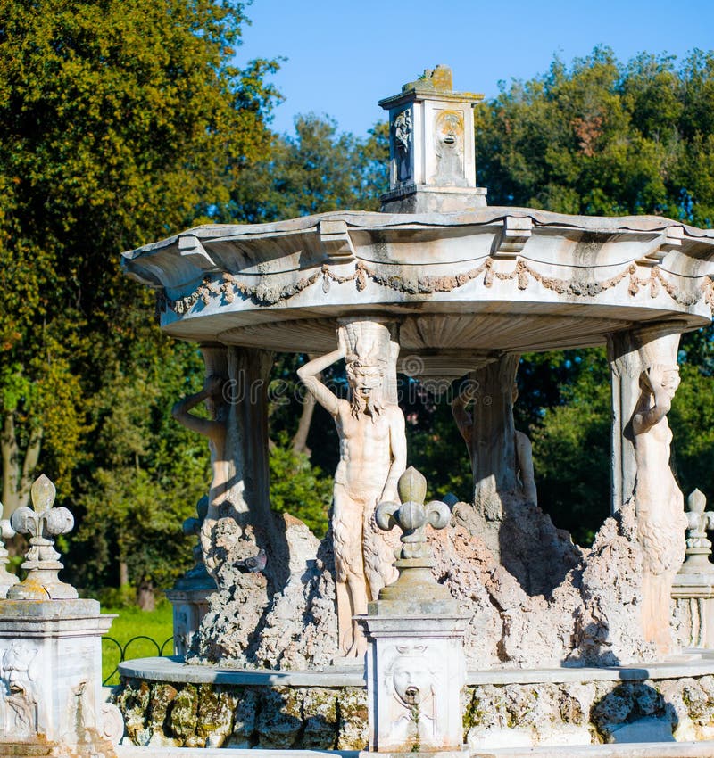 Antique Park Rome with Columns and Monuments a Lot of Greenery and ...