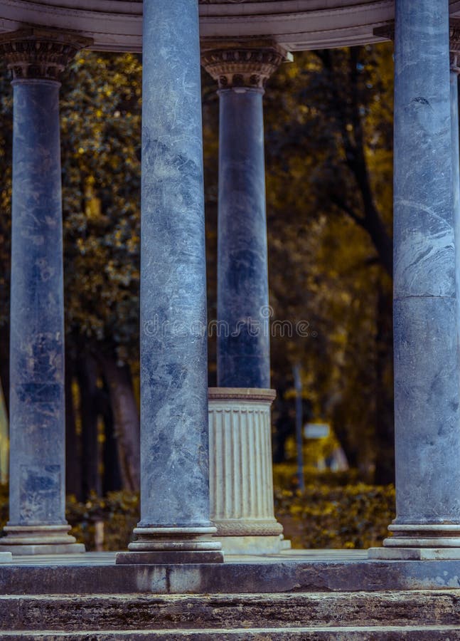 Antique Park Rome with Columns and Monuments a Lot of Greenery and ...