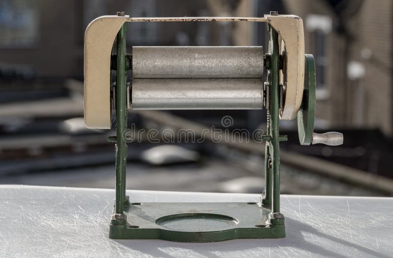 Antique Pasta Maker with Hand Crank. Vintage Pasta Machine Stock Photo ...
