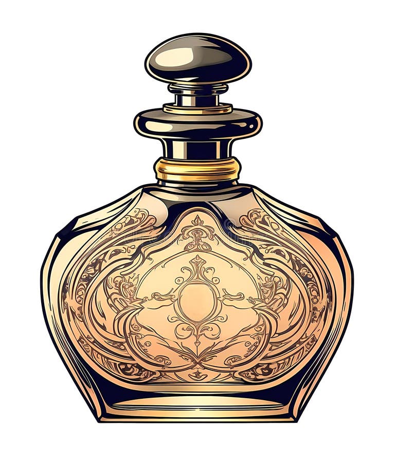 An Antique Perfume Bottle on a White Background is Isolated in the ...