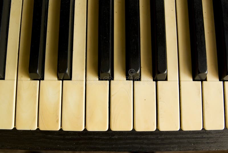 Antique piano keyboard. stock image. Image of piano, closeup - 2400757