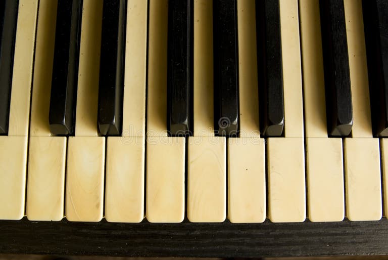 Antique piano keyboard. stock image. Image of piano, closeup - 2400757