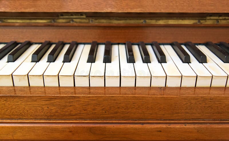 Antique piano keys stock photo. Image of macro, background - 47137258