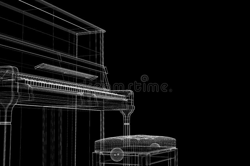 Antique Piano with path stock image. Image of keyboard - 41980711