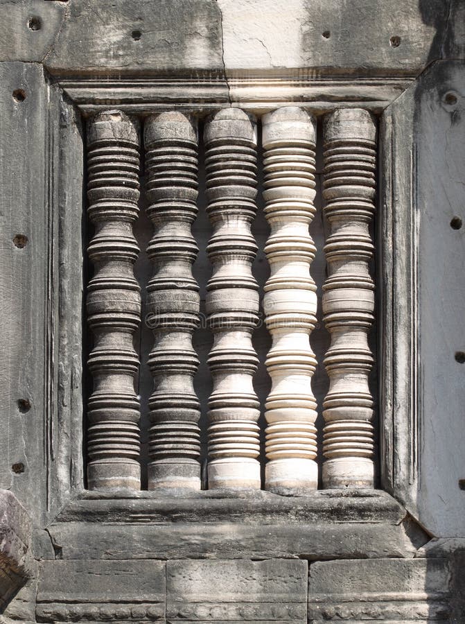 Antique Pillar at a Window from Pimai Stone Castle Stock Photo - Image ...