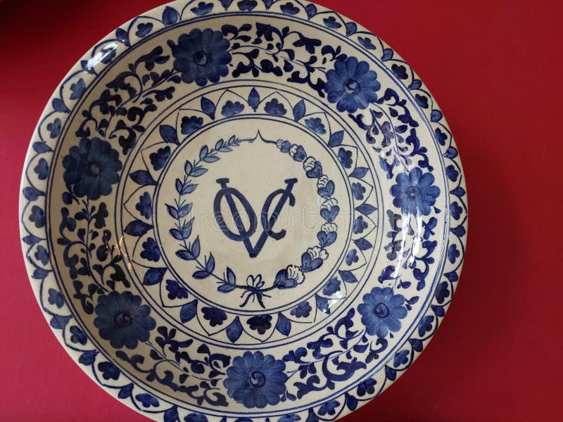 Antique Plate As an Interesting Wall Display Stock Image - Image of ...