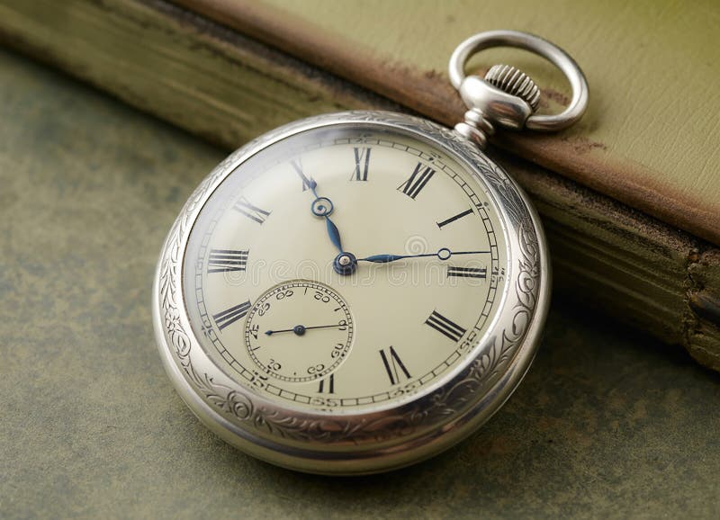 Antique Pocket Watch Generative Ai Stock Illustration - Illustration of ...
