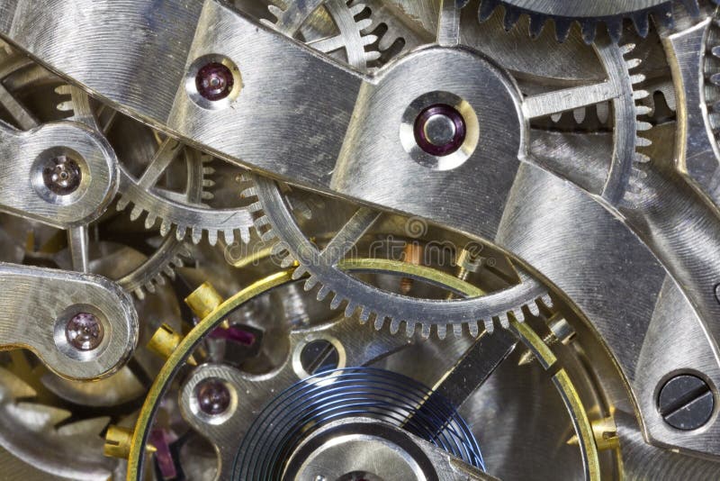 Antique Pocket Watch Inside Macro Stock Image - Image of mechanics ...