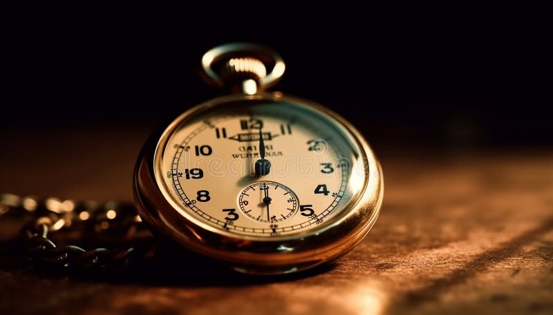 Antique Pocket Watch Ticks with Accuracy, Counting Down Deadlines ...