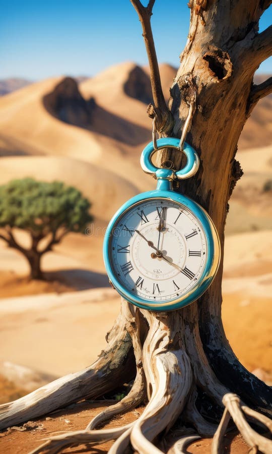 Vintage Pocket Watch Hanging on Tree Stock Image - Image of elegance ...