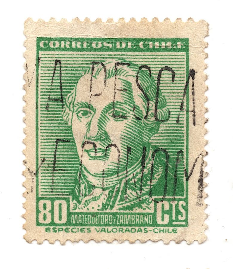 A Vintage Postage Stamp from Chile. Stock Illustration - Illustration ...