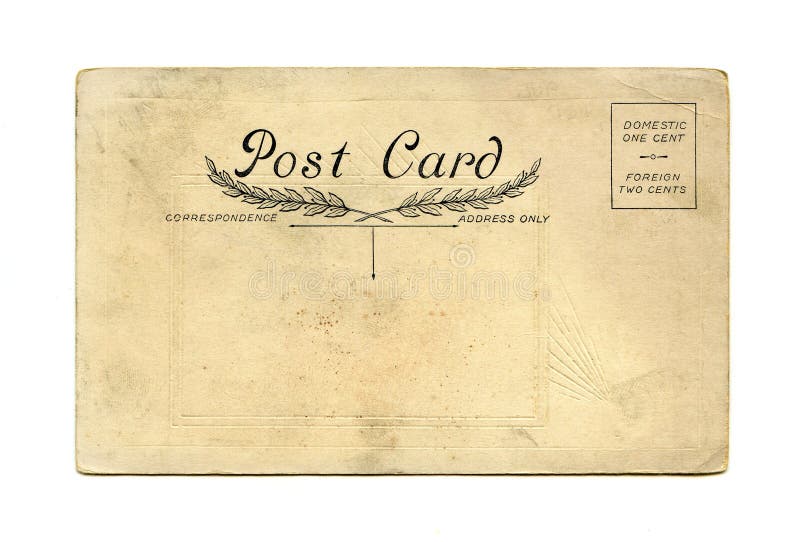 Antique postcard stock image. Image of brown, retro, blank - 14865907