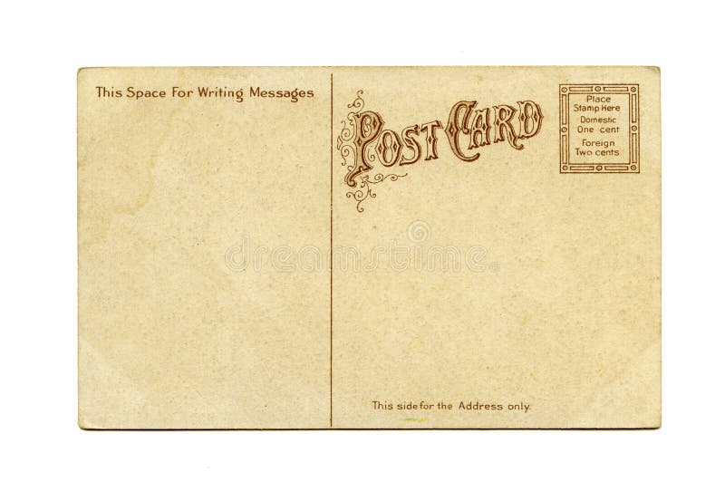 One cent US postcard c stock image. Image of background - 1436903