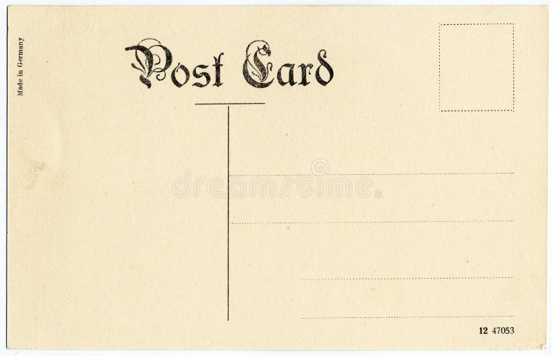 Old-Fashioned Postcard stock image. Image of fancy, communication ...