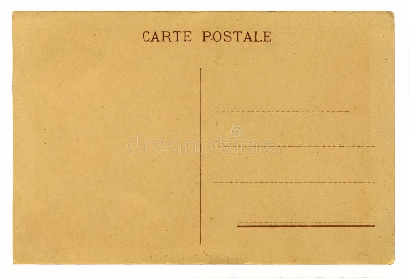 Vintage Postcard Back stock photo. Image of card, correspondence - 3114000
