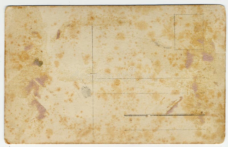 Antique Postcard Reverse Side Stock Photo - Image of memory, design ...