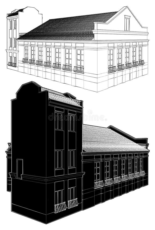 Antique Power Station Building Vector. a Vector Illustration of ...