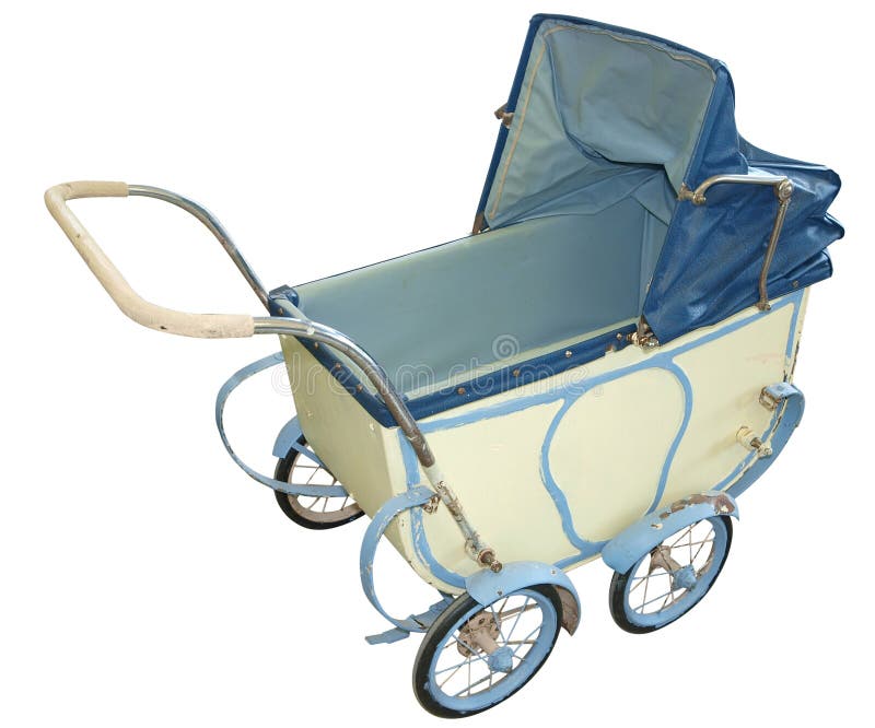 Antique Pram stock image. Image of antiquated, osier, chipped - 9114457