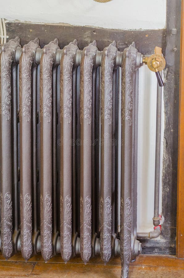 Antique Radiator of a Central Heating Stock Photo - Image of french ...
