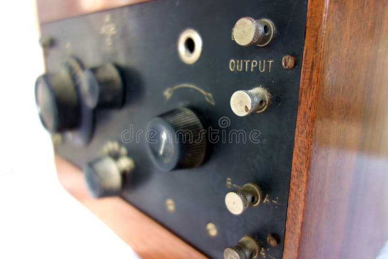 Antique Radio stock photo. Image of radio, output, wooden - 71725566