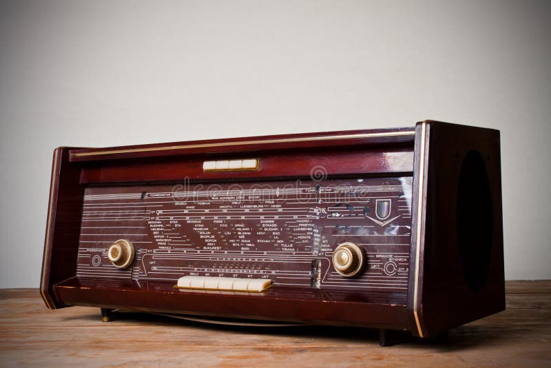 Antique Radio stock photo. Image of radio, output, wooden - 71725566