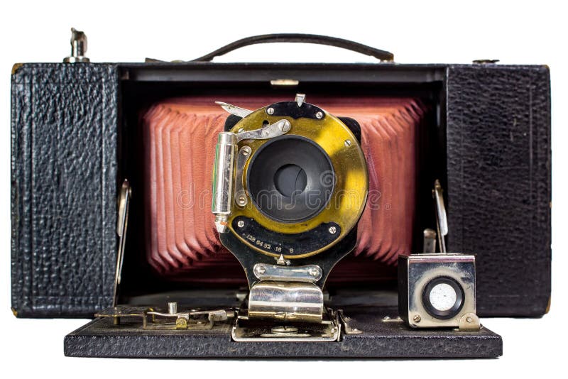 Old bellows film camera stock photo. Image of history - 237969272