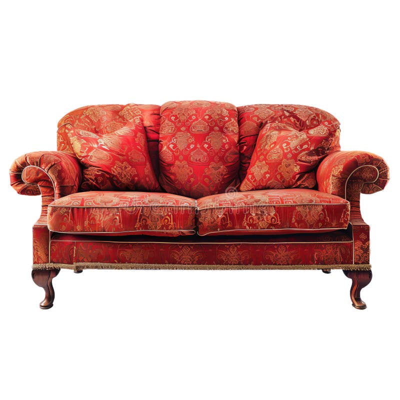 Luxury Red Velvet Sofa Floral Pattern Stock Photos - Free & Royalty ...