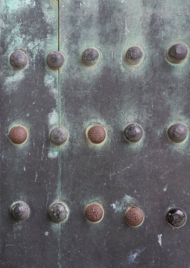 Antique Reinforced Weathered Heavy Metal Plate Stock Photo - Image of ...