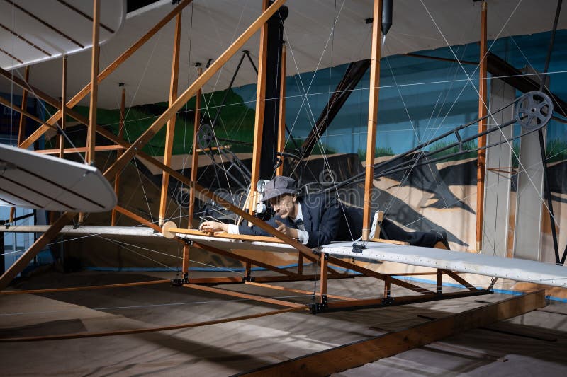 Antique Rendition of the Wright Flyer, the First Successful Powered ...