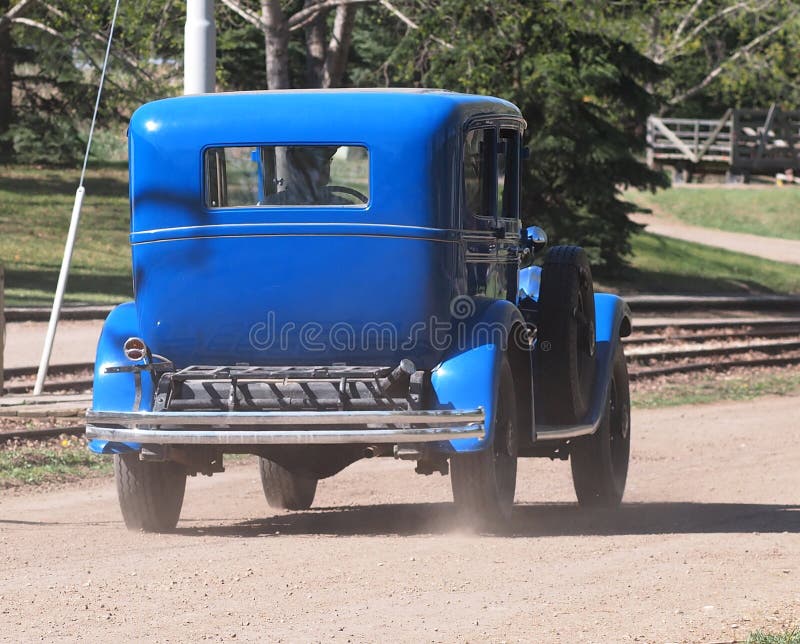 Antique Restored Blue Ford editorial stock image. Image of ...