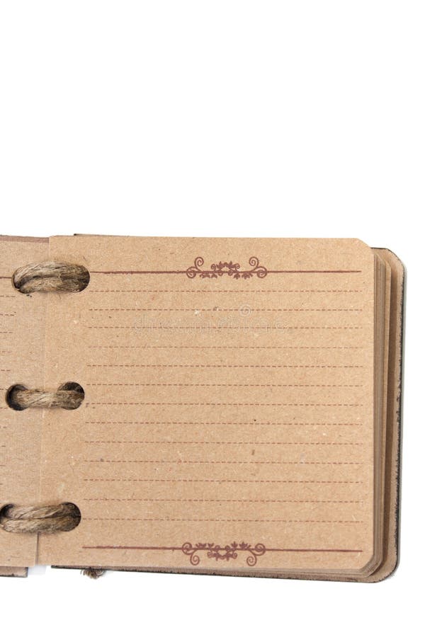Antique Retro Diary Bound with Rope Stock Image - Image of message ...