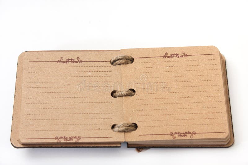 Antique Retro Diary Bound with Rope Stock Photo - Image of note, brown ...