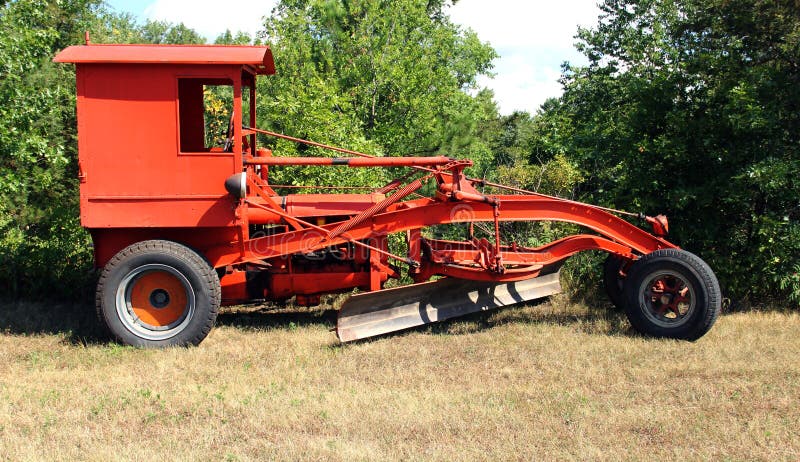 Antique road grader stock image. Image of road, plow - 33006111