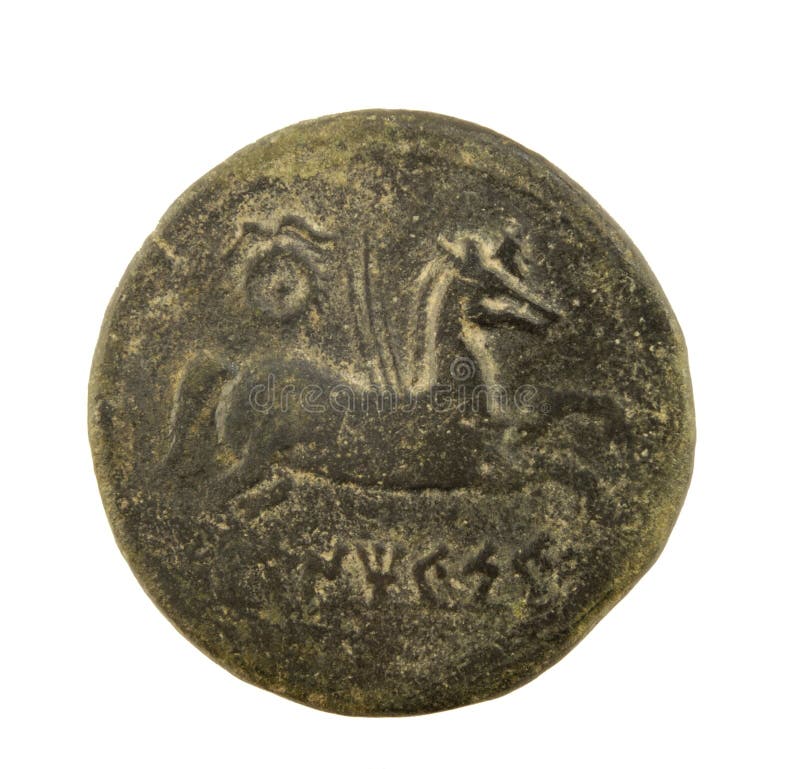 Antique roman coin stock photo. Image of animal, antique - 176113480